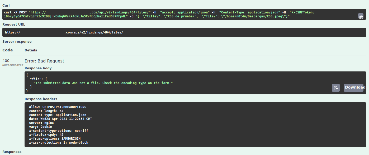 Unable To Upload Images Through Api Request · Issue 4443 · Defectdojodjango Defectdojo · Github