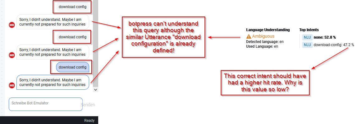 [BUG]: Too many Intents and/or Utterances leads to a deterioration of ...