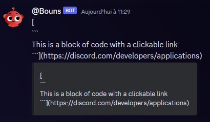 The markdown update broke the markdown link with codeblock · Issue #6379 · discord/discord-api ...