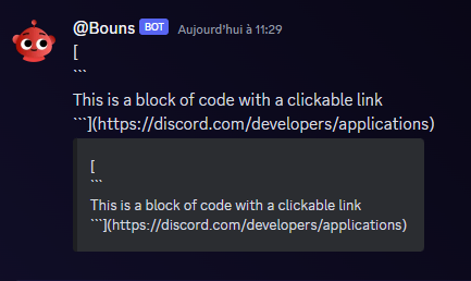 The markdown update broke the markdown link with codeblock · Issue #6379 · discord/discord-api ...