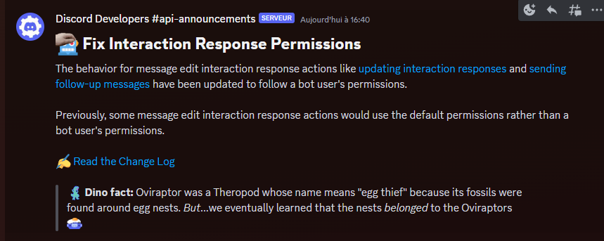 Interaction Follow Ups Arent Using Bot Permissions · Issue 5279 · Discorddiscord Api Docs
