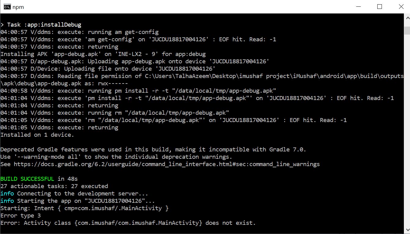Error Type 3 Error Activity Class Commyyappcommyyappmainactivity Does Not Exist · Issue 3231
