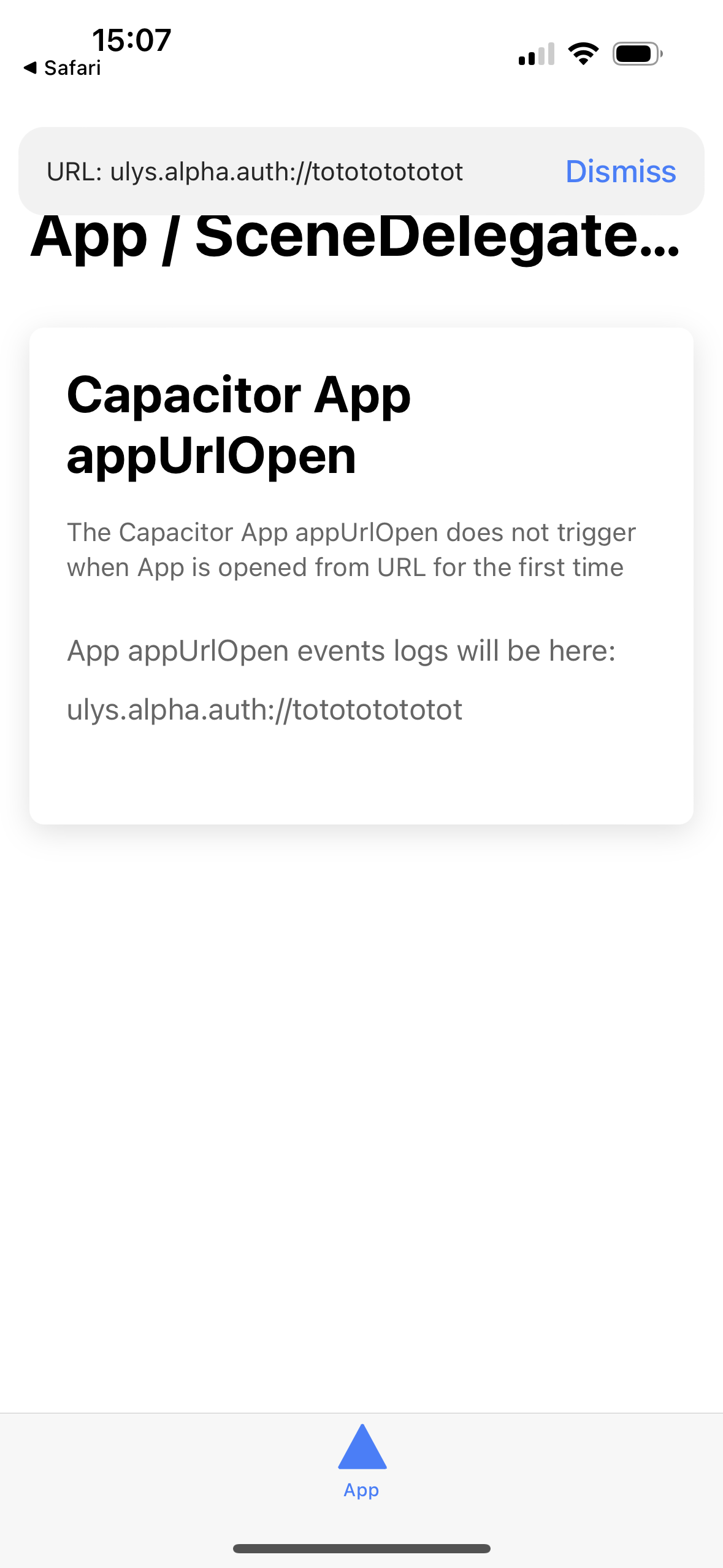 Bug Ios ‘appurlopen Event Provided By App Plugin Doesnt Work When App Is Opened From An Url 
