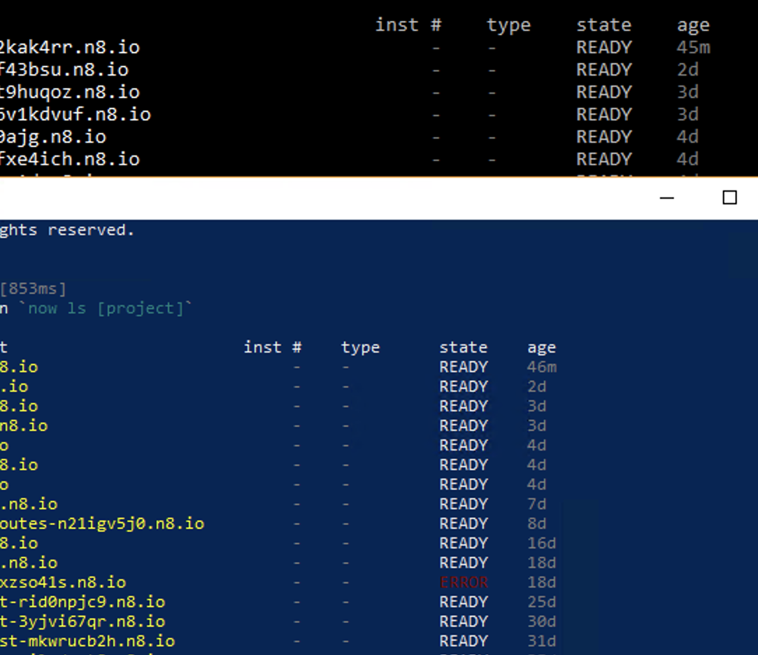 now list has formatting issues on Windows · Issue #582 · vercel/vercel ...