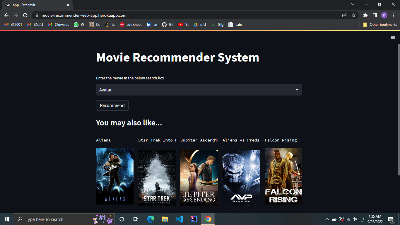 GitHub - okrafae/movies-recommender-system: Loved a movie and want to see more such movies? Well ...