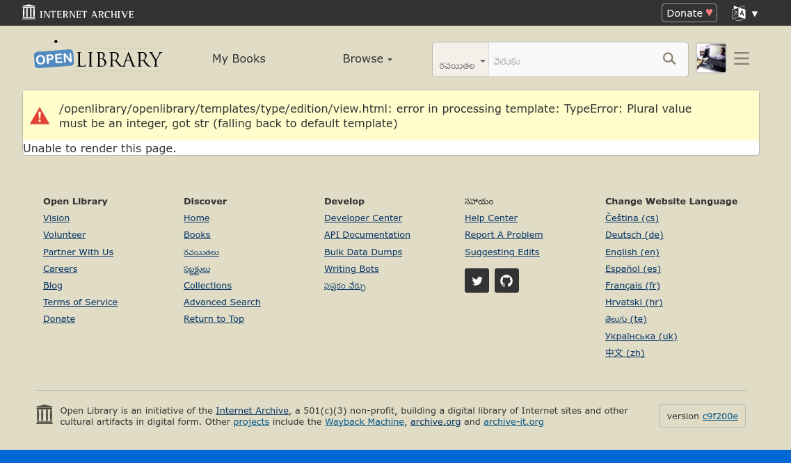 Broken Edition Pages In Different Languages · Issue 6814 · Internetarchive Openlibrary · Github