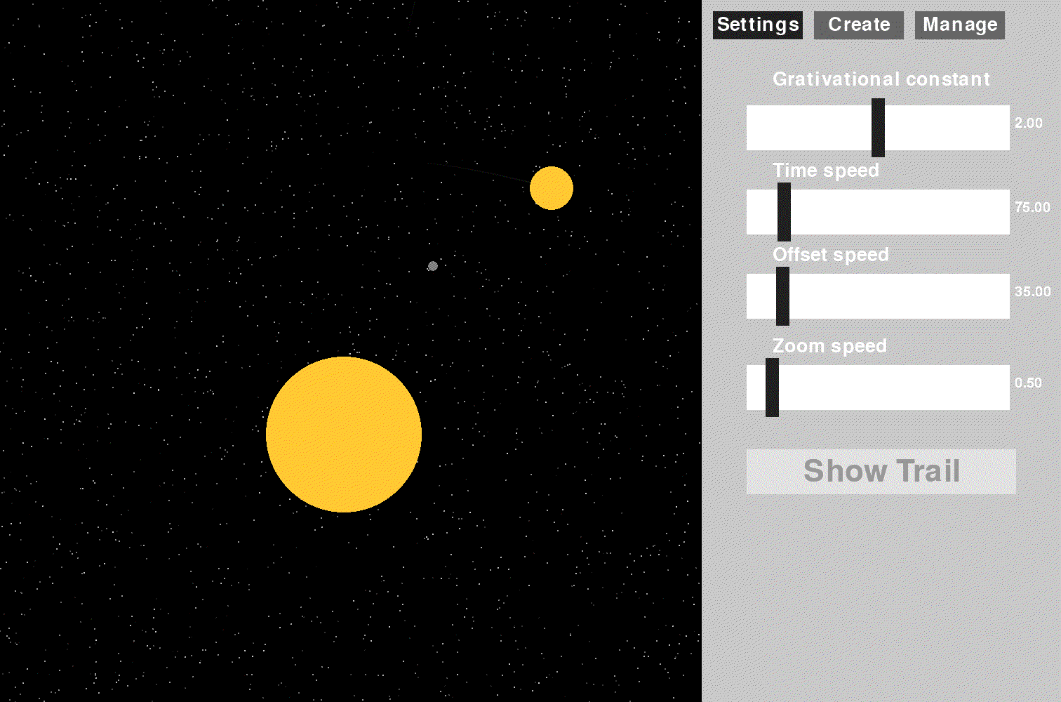 GitHub - Virham/Gravity-Simulation: A small program simulating ...