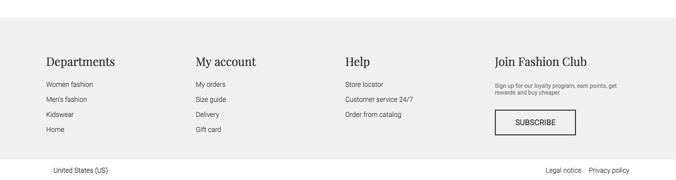 Change the appearance of footer · Issue #318 · vuestorefront/vue-storefront · GitHub