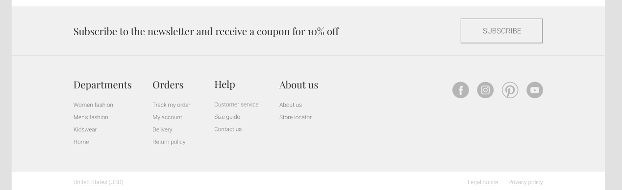 Change the appearance of footer · Issue #318 · vuestorefront/vue-storefront · GitHub