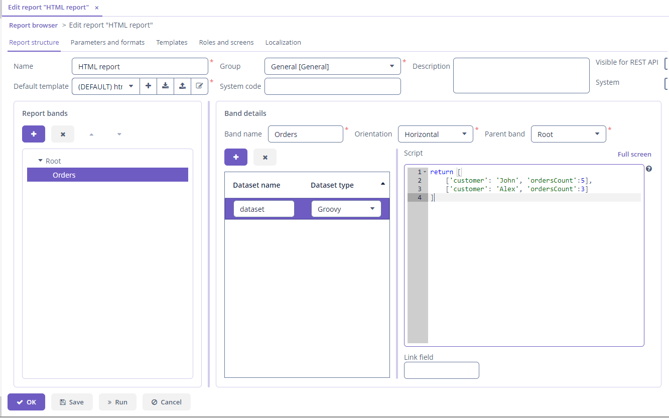 Dataset groovy script is not saved after changes · Issue #92 · jmix-projects/jmix-reports · GitHub