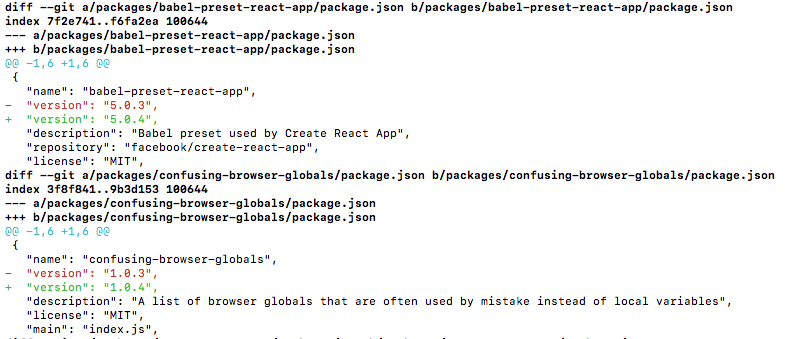 Publishing a modified package from a forked create-react-app (2.0.5) prompts to publish other ...