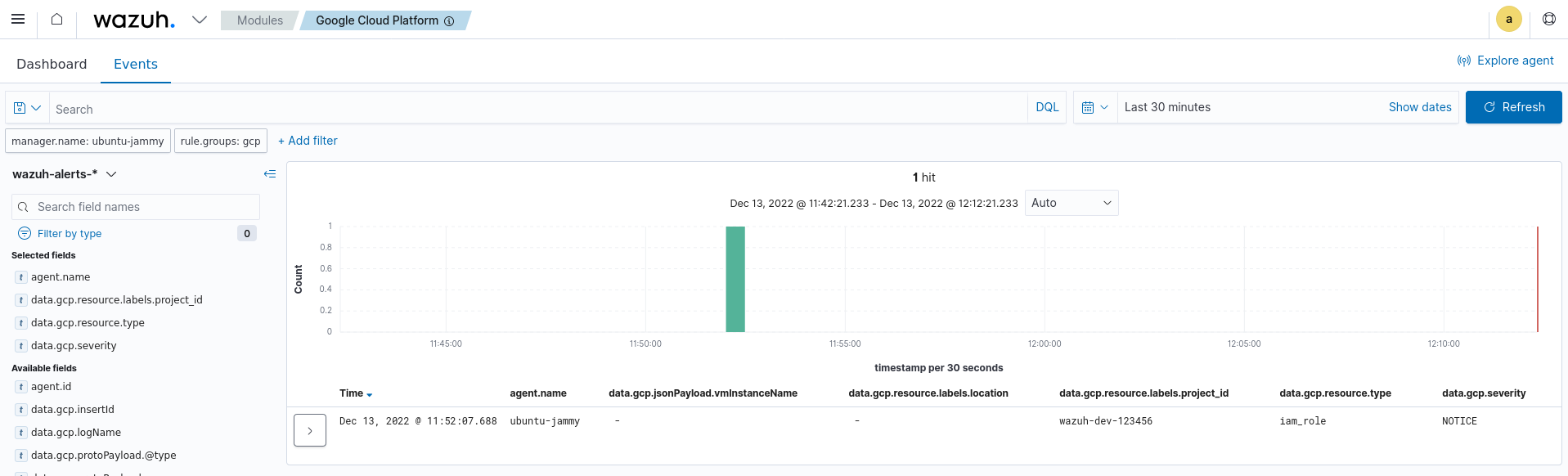 Wazuh dashboard does not show GCP integration events · Issue #15615 · wazuh/wazuh · GitHub