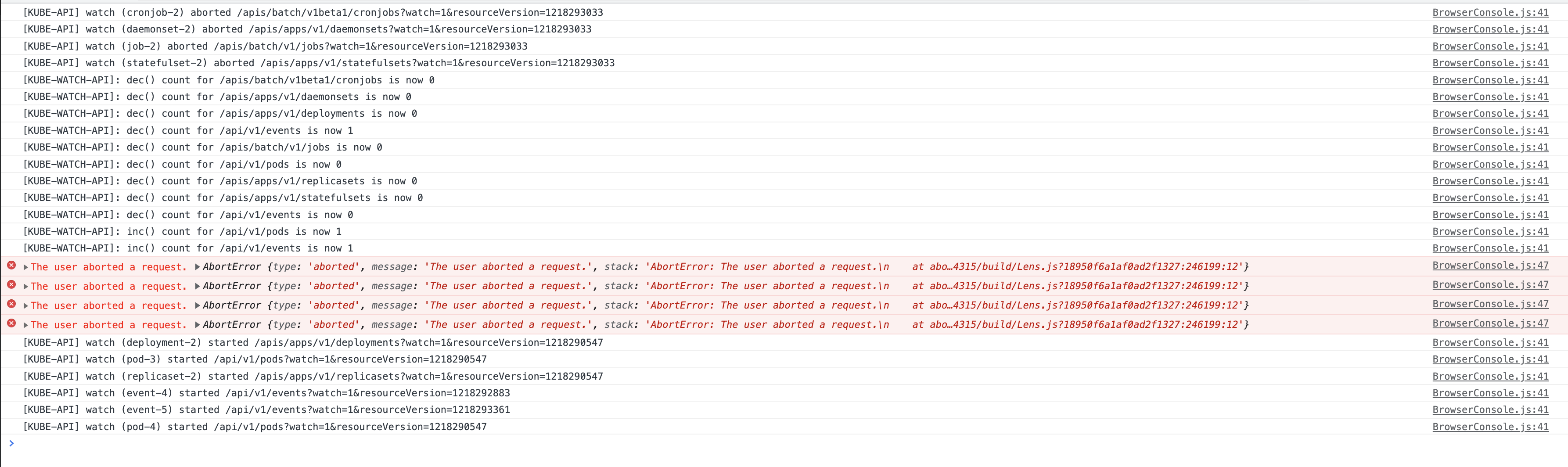 Unable To Display Pods · Issue 6508 · Lensapplens · Github 4606