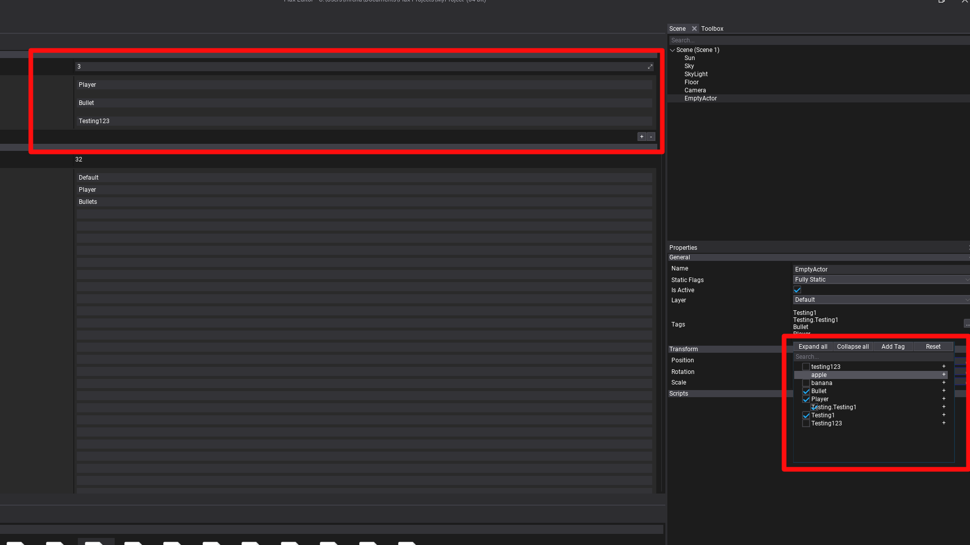 New 1.5 tag system issues · Issue #885 · FlaxEngine/FlaxEngine · GitHub