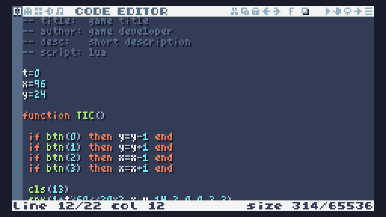 Request: Hold Alt or Ctrl key to jump between words (in console) · Issue #1626 · nesbox/TIC-80 ...