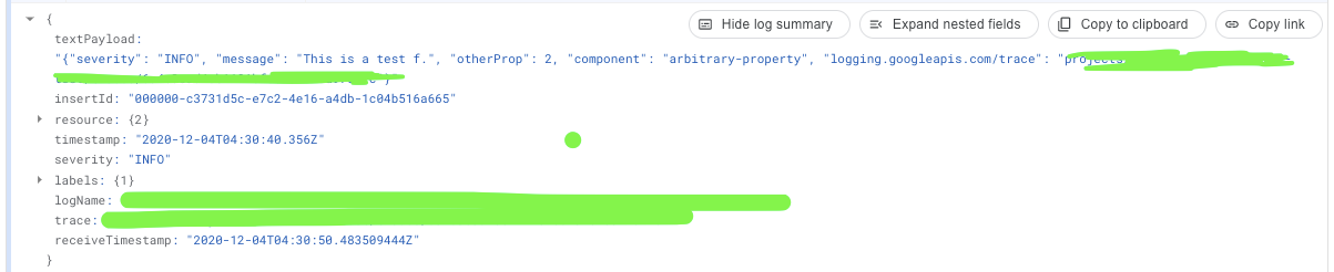 How to send structured log in jsonPayload instead of textPayload in python cloud function ...