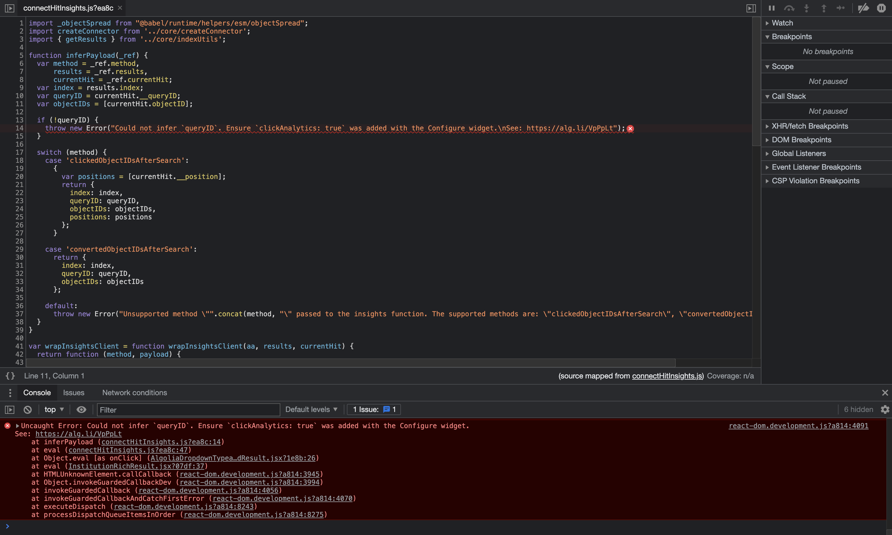 `connectStateResults` doesn't allow to use click analytics · Issue #3085 · algolia/react ...