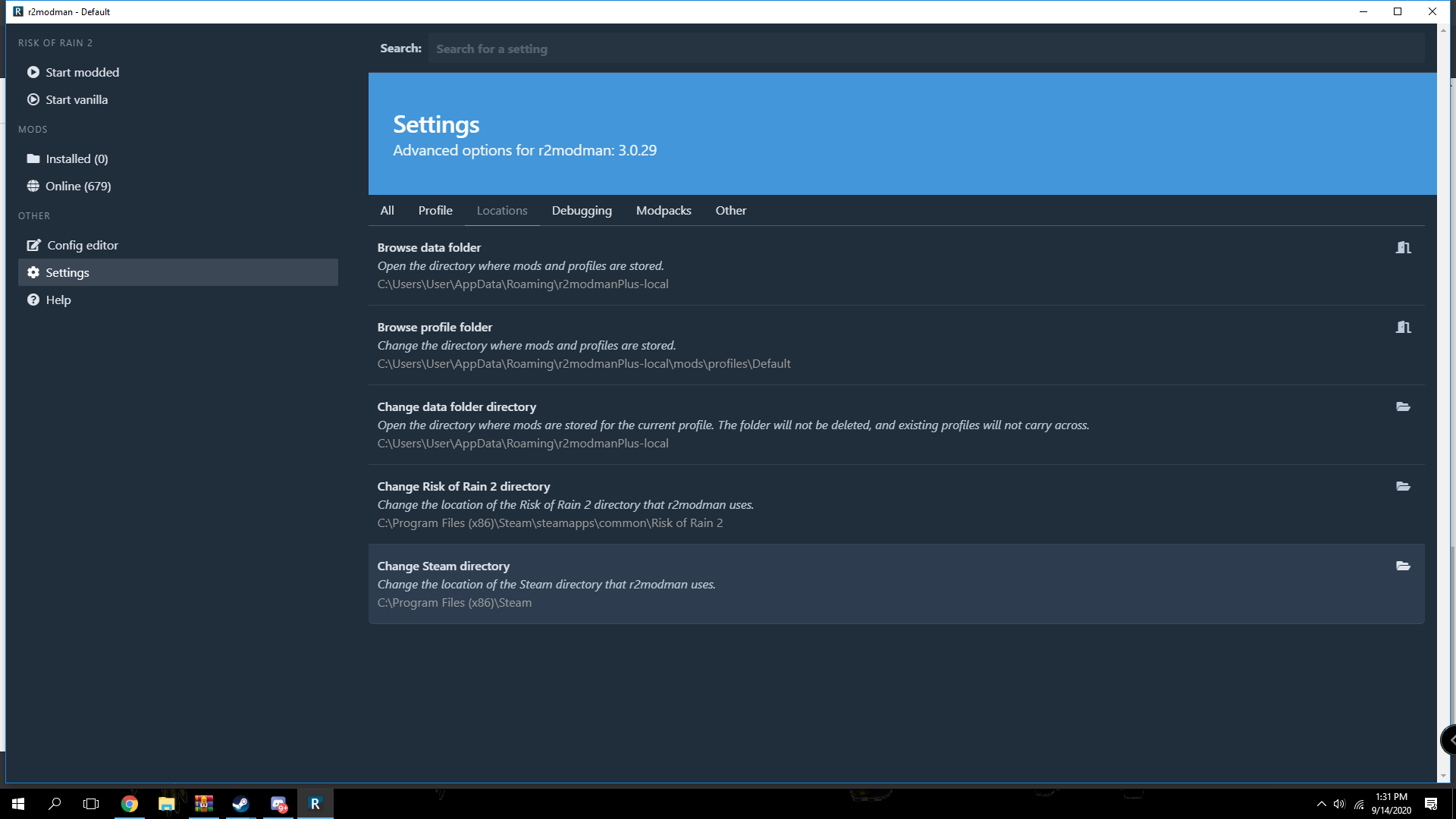 r2modman can't find steam directory even though i set it up · Issue #299 · ebkr/r2modmanPlus ...