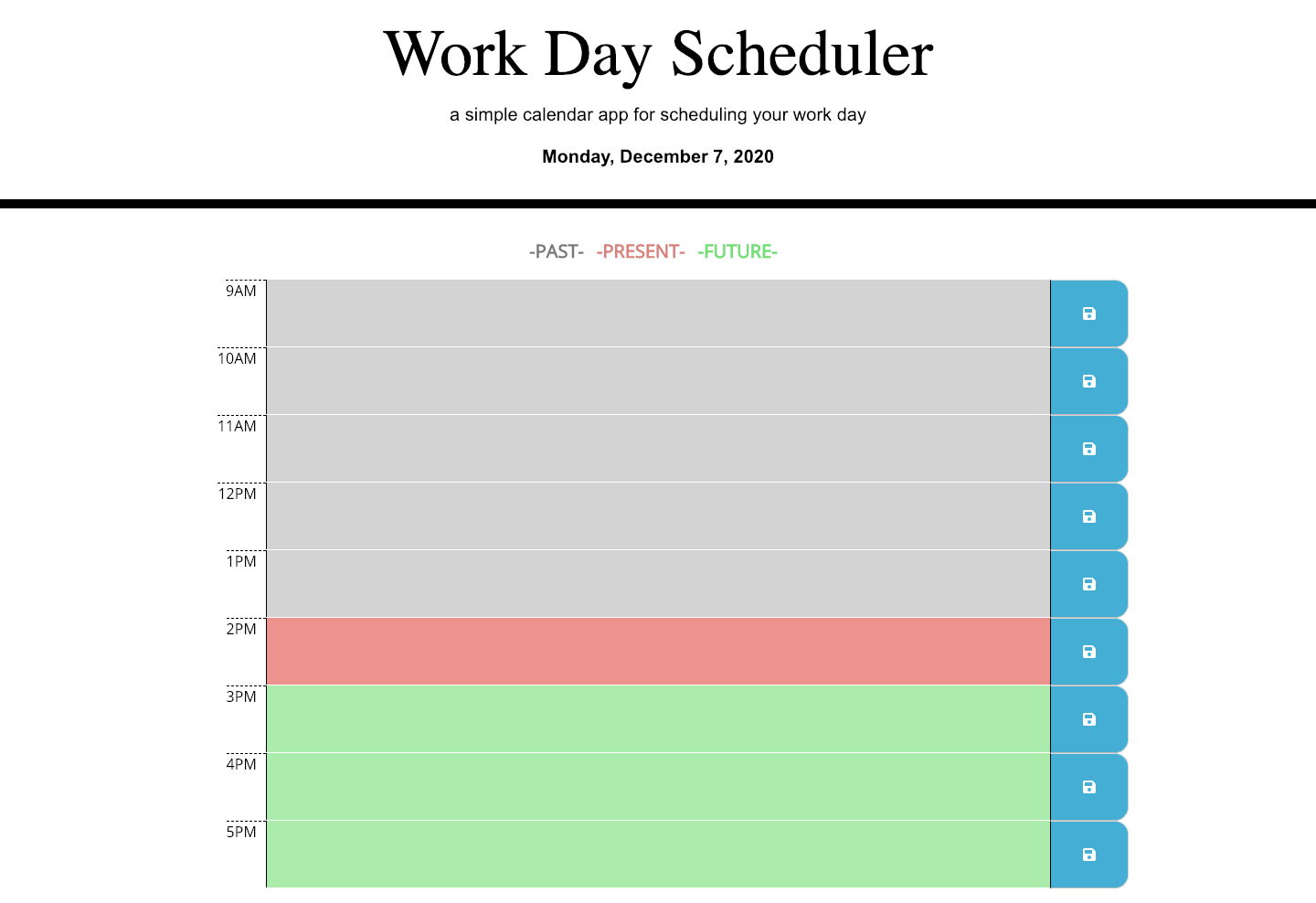 GitHub - ggfalloon/WorkDayScheduler: An interactive 9 - 5 work day ...
