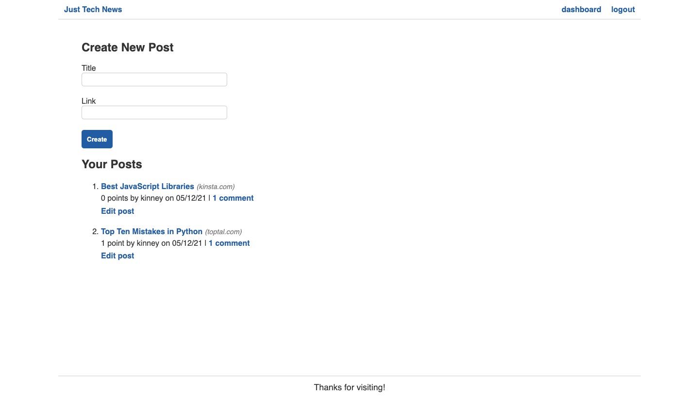 Github Ggfalloonpython Newsfeed Heroku Deployed Python App That Lets The User Save Tech News