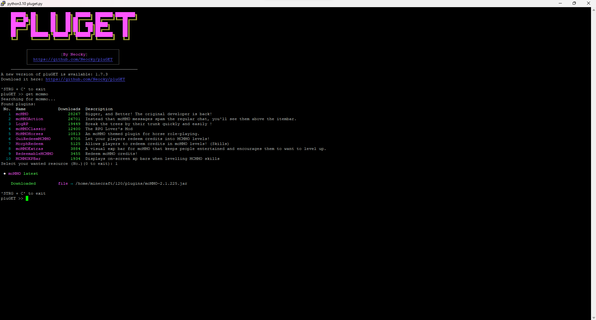 New plugins will not run · Issue #75 · Neocky/pluGET · GitHub