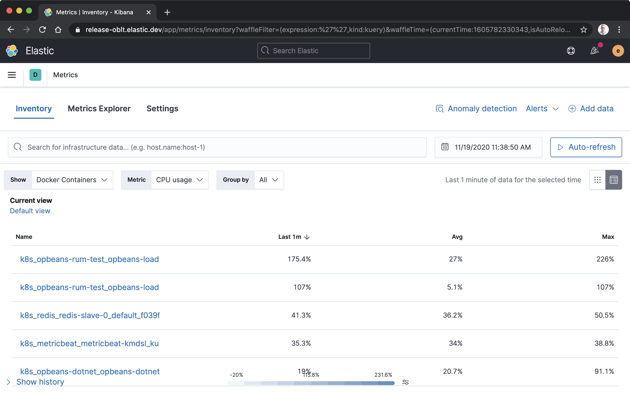 [Metrics UI] Hide timeline on inventory table view · Issue #84413 · elastic/kibana · GitHub