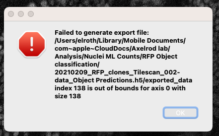 Object Classification export - Index out of range · Issue #2682 · ilastik/ilastik · GitHub