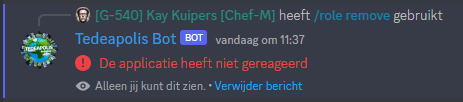 [Bug]: Tedeapolis bot in overheidsdiscord functioneert niet meer · Issue #1934 · Tedeapolis ...