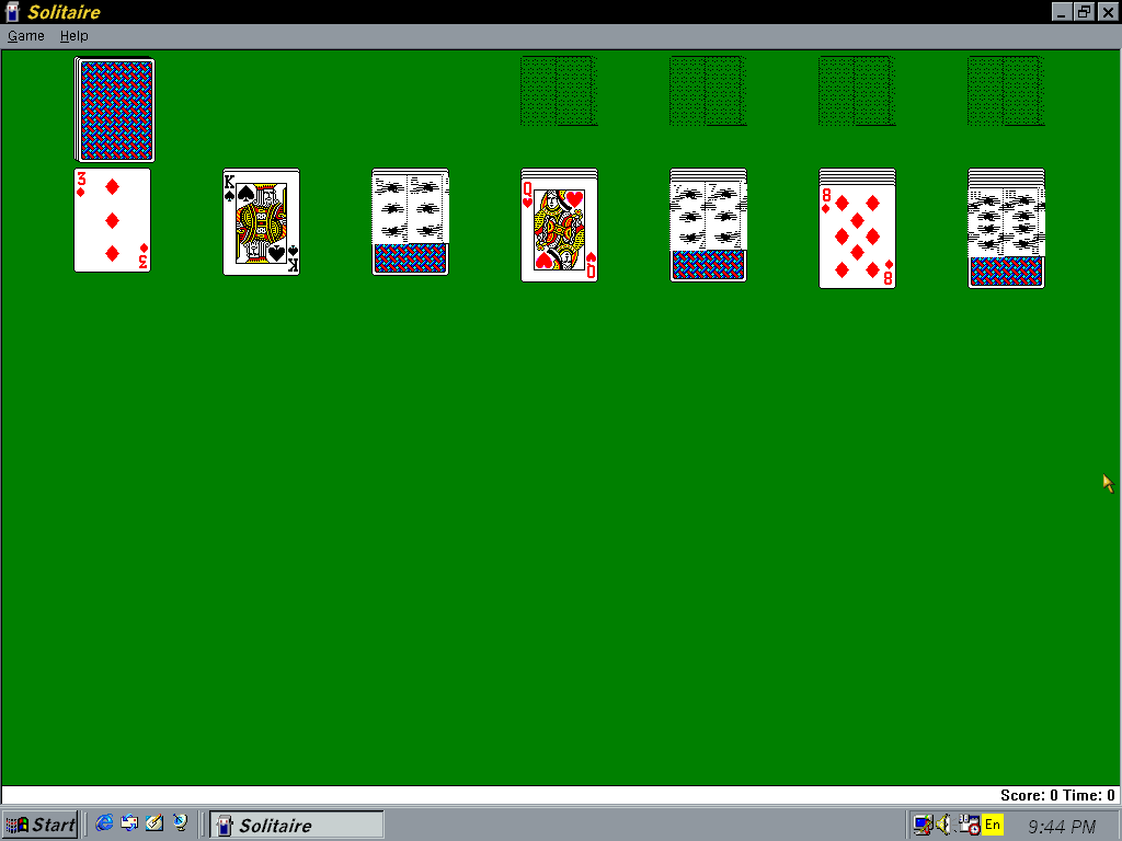 Windows 95 solitaire graphics acting up · Issue #1762 · 86Box/86Box ...