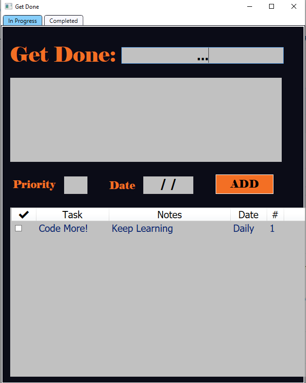 GitHub - pmh-3/GetDone: To Do app built with Windows Presentation Forms. Add, edit, and ...