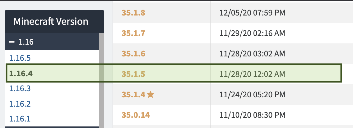 Strange version problem with MC 1.16.4 · Issue #37 · TerraForged/tracker · GitHub
