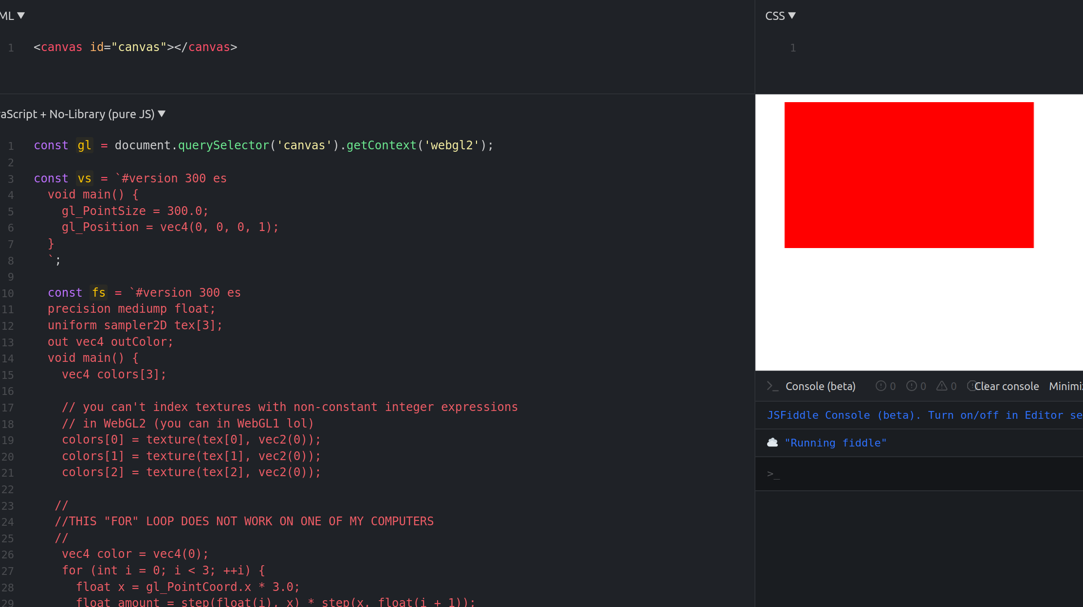 unexpected result after a for loop in a shader · Issue #3544 · KhronosGroup/WebGL · GitHub