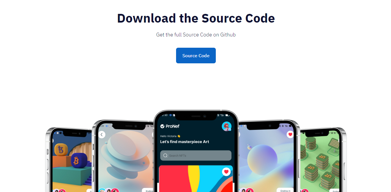 GitHub - sanidhyy/react-native-nft-showcase: ProNef - NFT Marketplace Showcase app using React JS