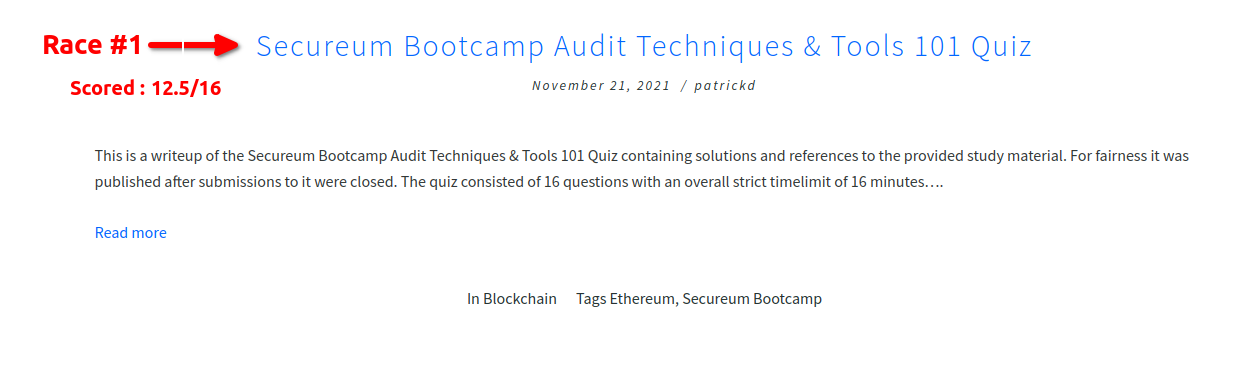 GitHub - 0xumarkhatab/Secureum-Races