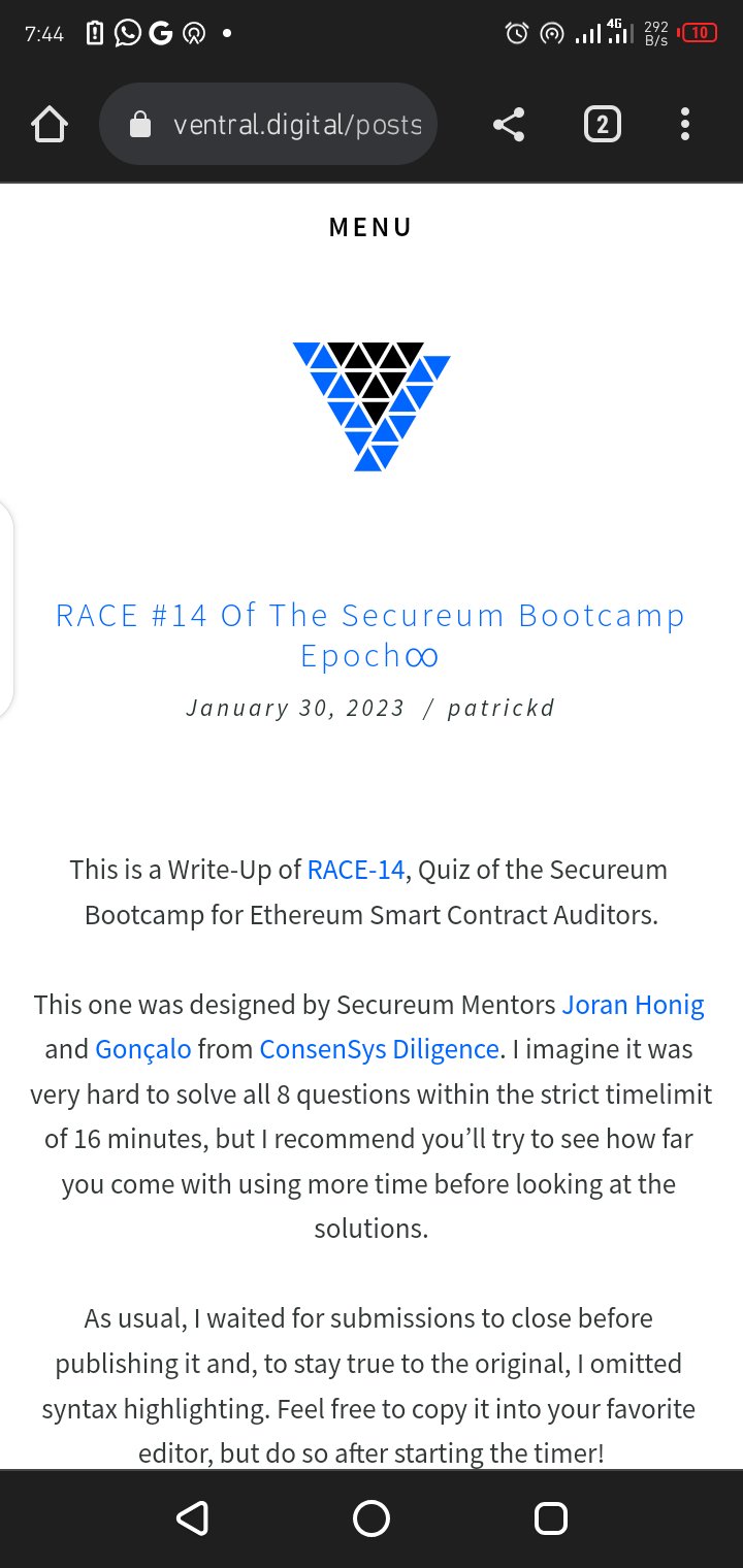 GitHub - 0xumarkhatab/Secureum-Races