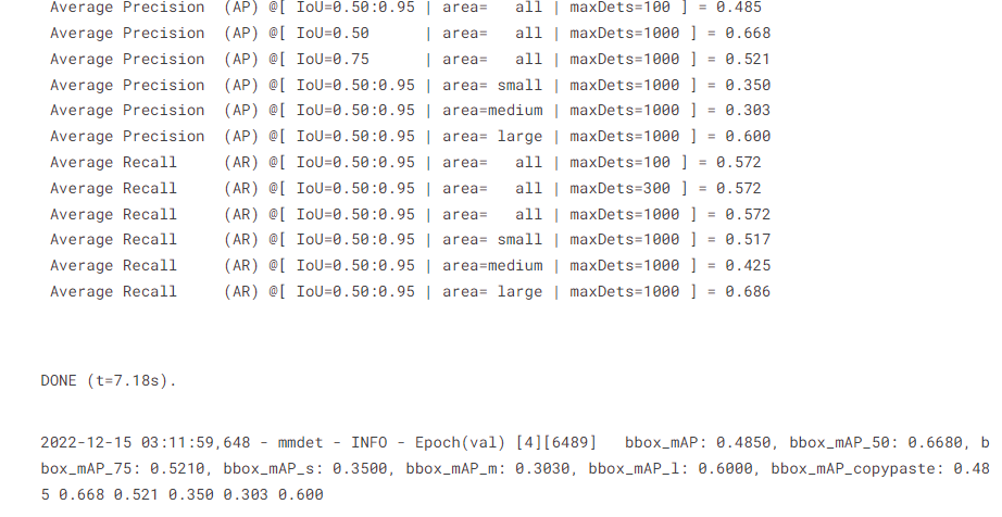Regarding constant mAp values even after training for more epochs · Issue #9516 · open-mmlab ...
