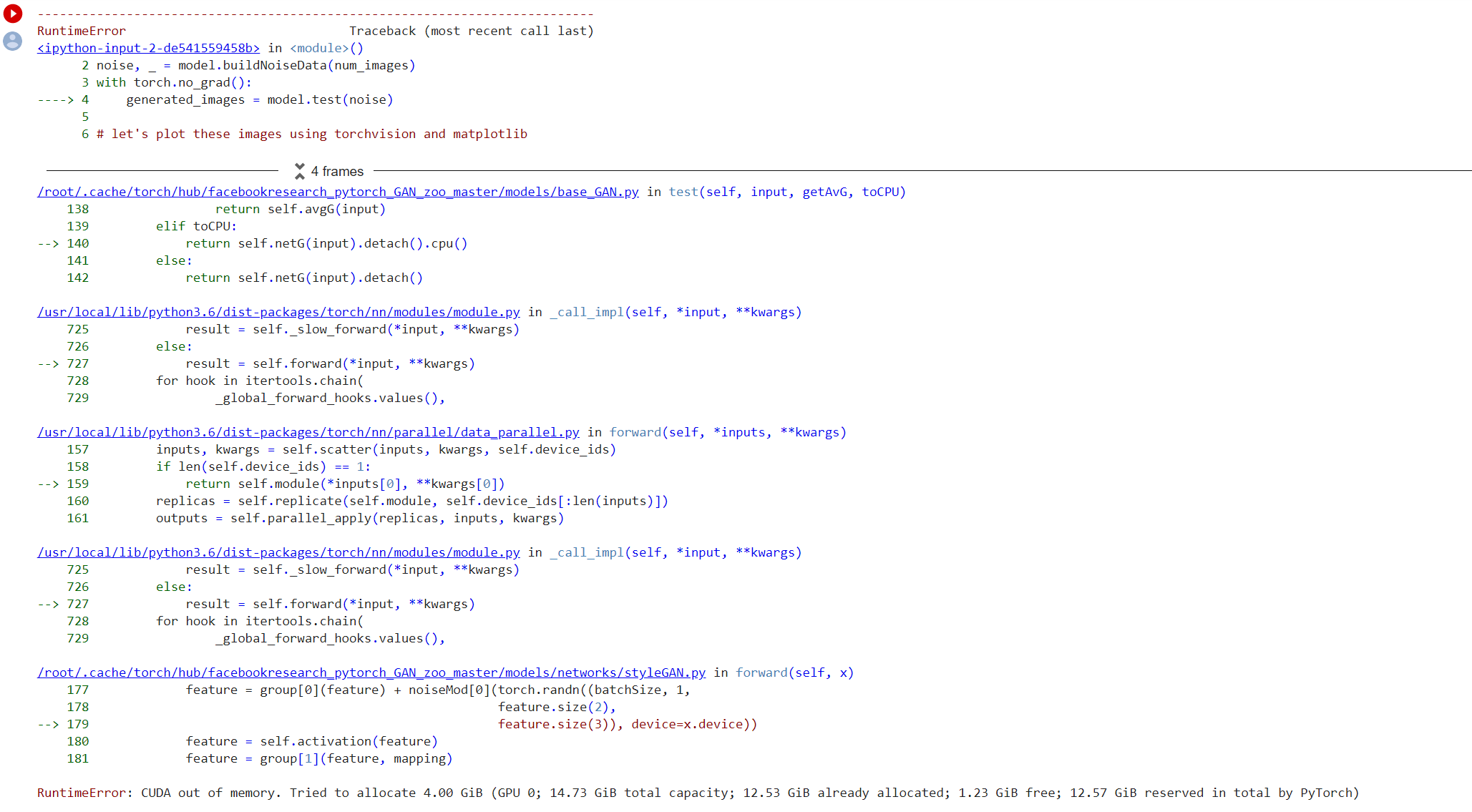 StyleGAN is not supported for torch.hub.load('facebookresearch/pytorch_GAN_zoo:master', · Issue ...