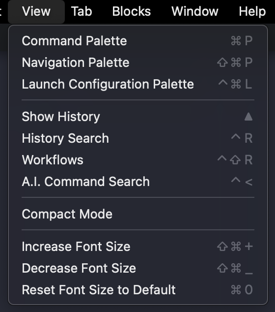 Wrong shortcut displayed for A. I. Command Search · Issue #1750 · warpdotdev/Warp · GitHub