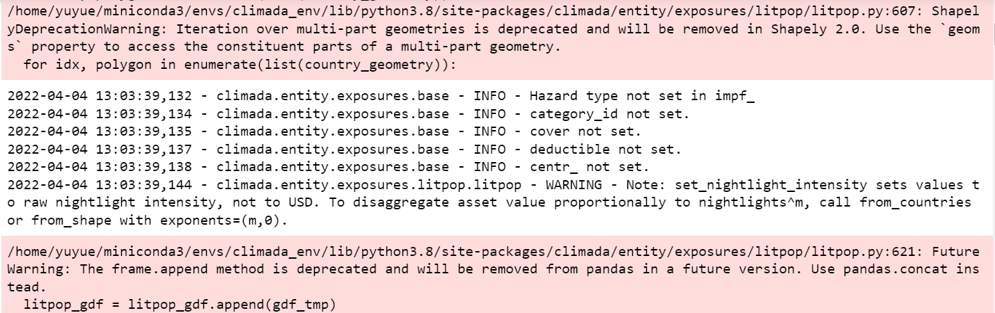 Deprecation and Future Warnings of the Litpop tutorial · Issue #401 · CLIMADA-project/climada ...