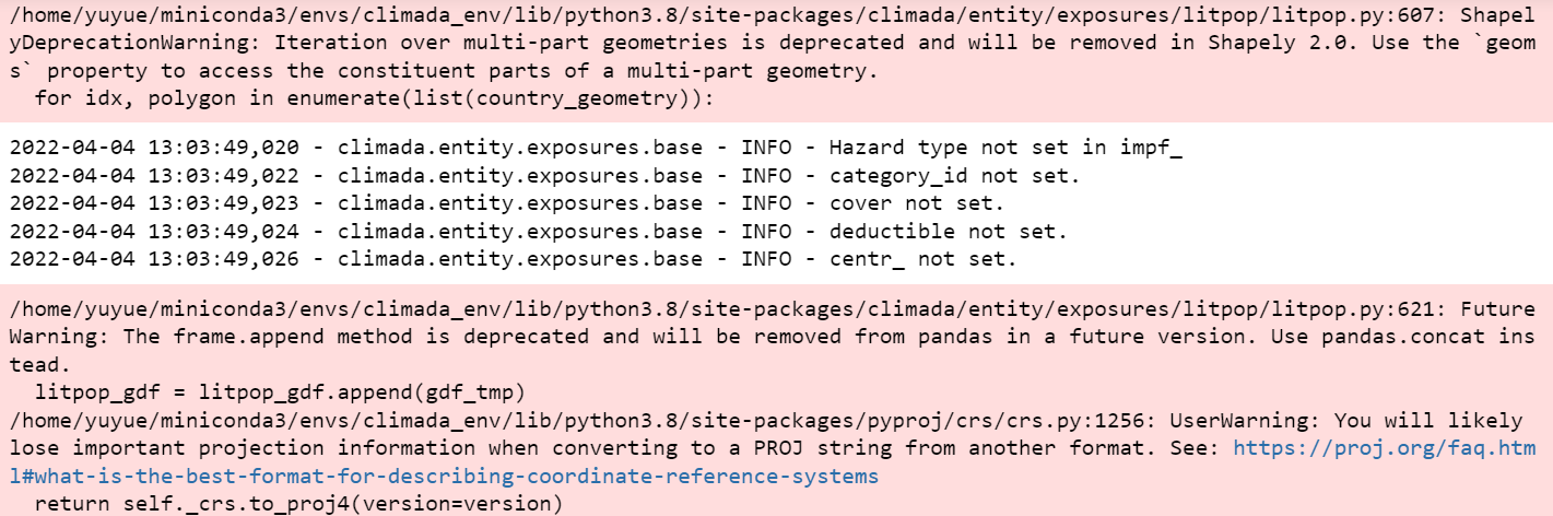 Deprecation and Future Warnings of the Litpop tutorial · Issue #401 · CLIMADA-project/climada ...
