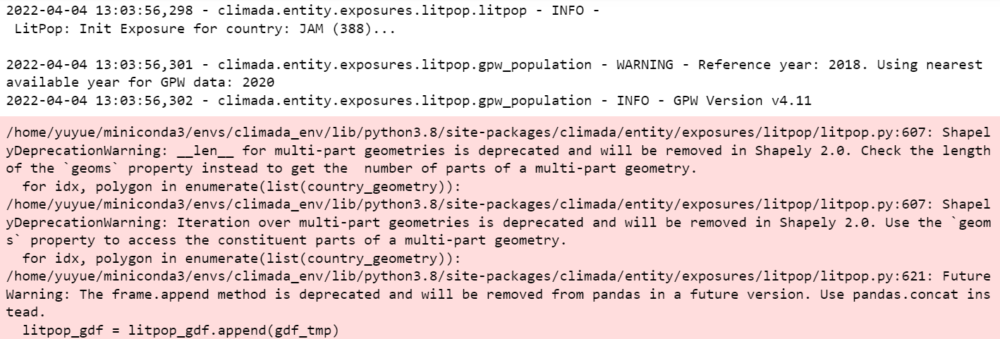 Deprecation and Future Warnings of the Litpop tutorial · Issue #401 · CLIMADA-project/climada ...
