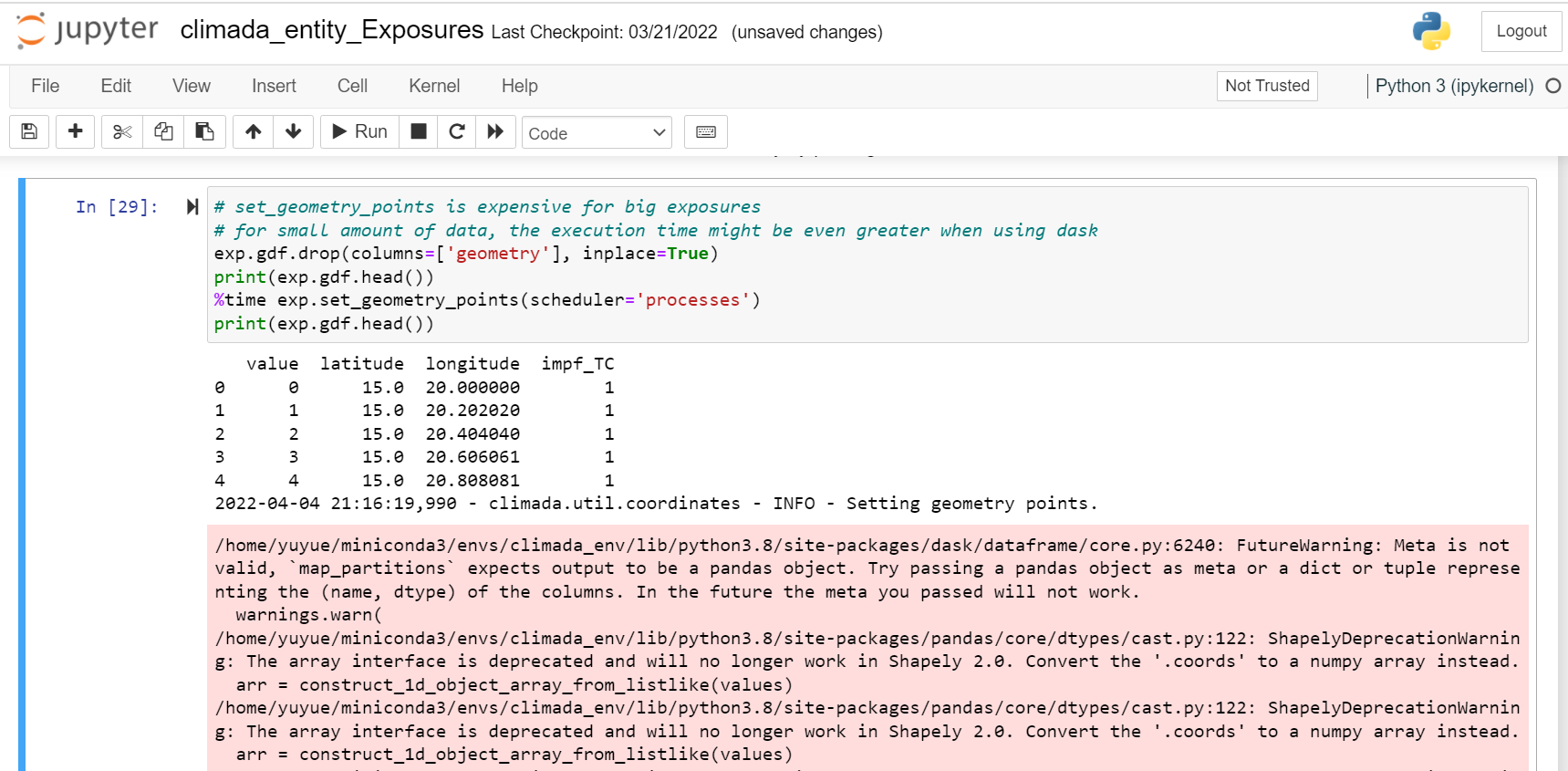 Repeated Shapely Deprecation Warnings In The Tutorial For Exposures · Issue 412 · Climada 2813
