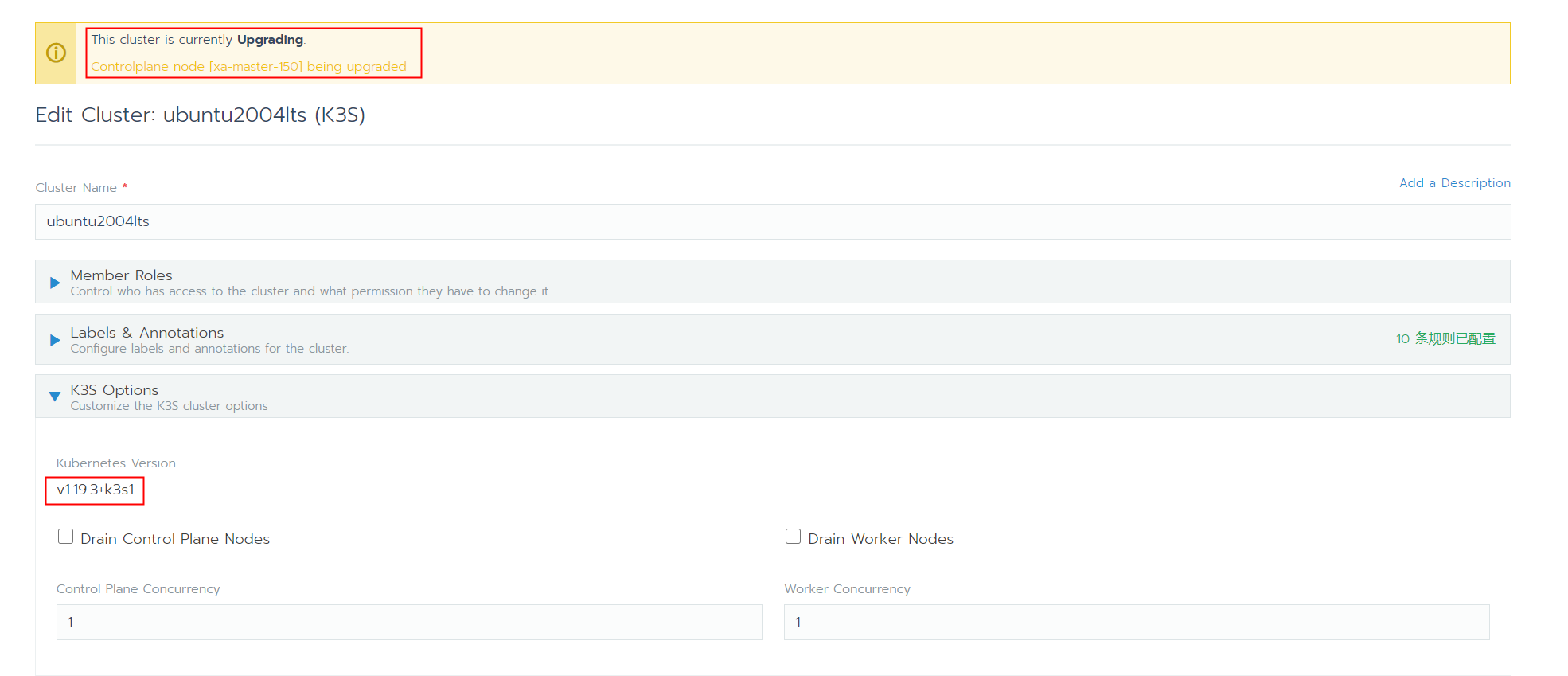 Failed to upgrade k3s using rancher from v.18.10 to v1.19.3 · Issue #2462 · k3s-io/k3s · GitHub
