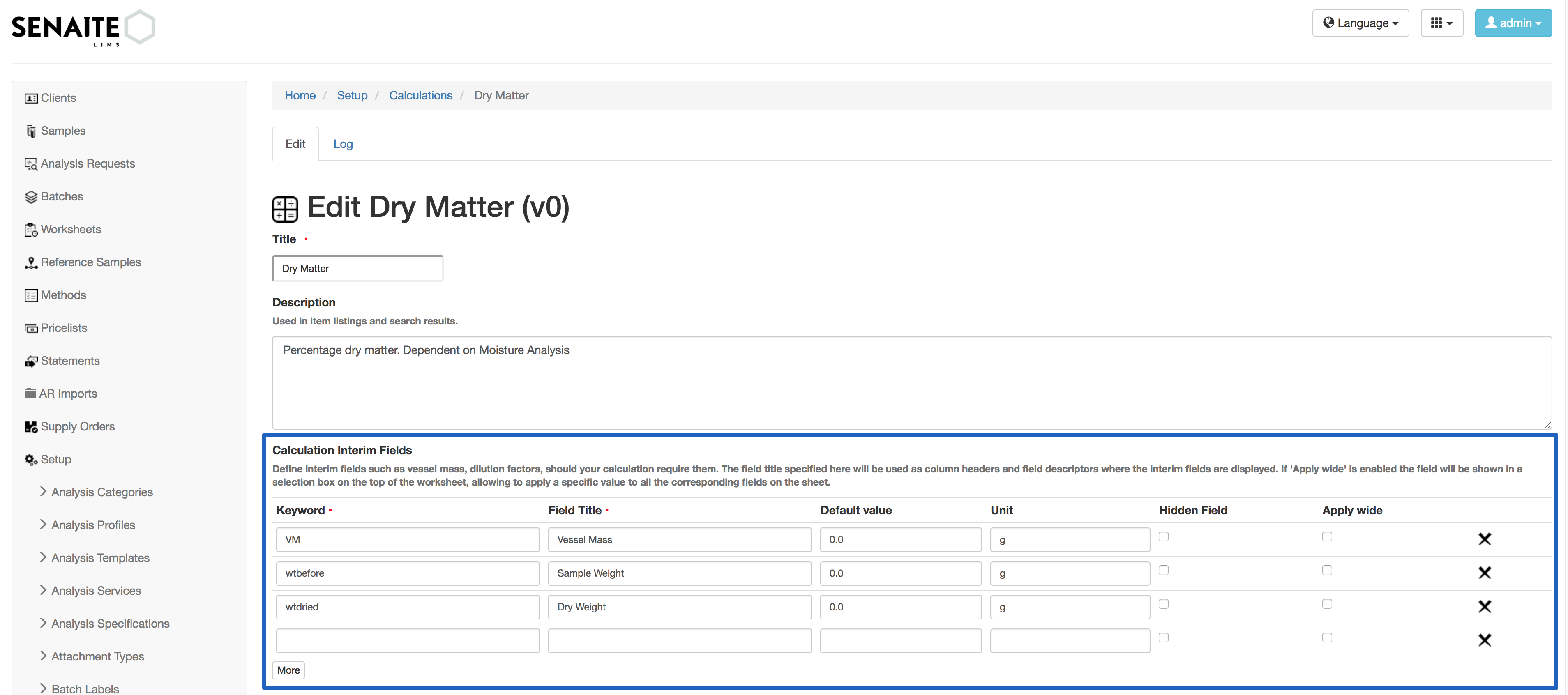 Order of Interim Fields not maintained on ARs. Rebuilding Dry Matter results · Issue #888 ...
