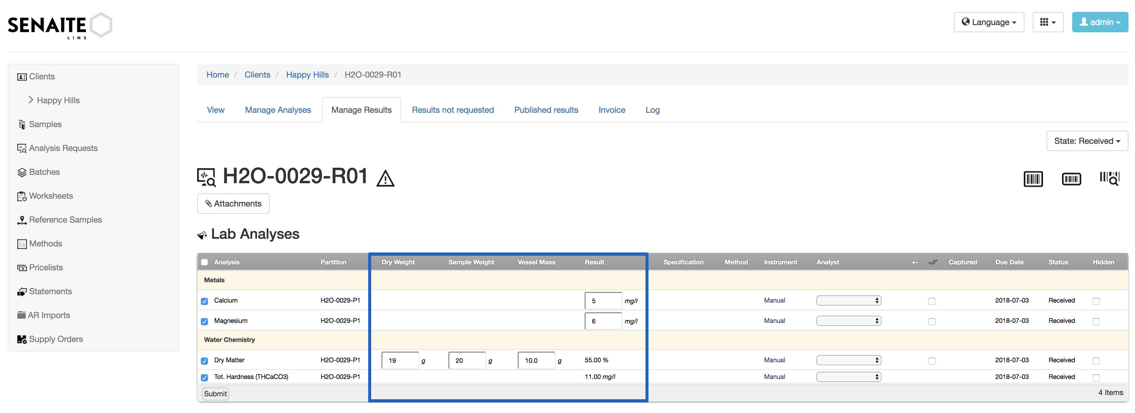 Order of Interim Fields not maintained on ARs. Rebuilding Dry Matter results · Issue #888 ...