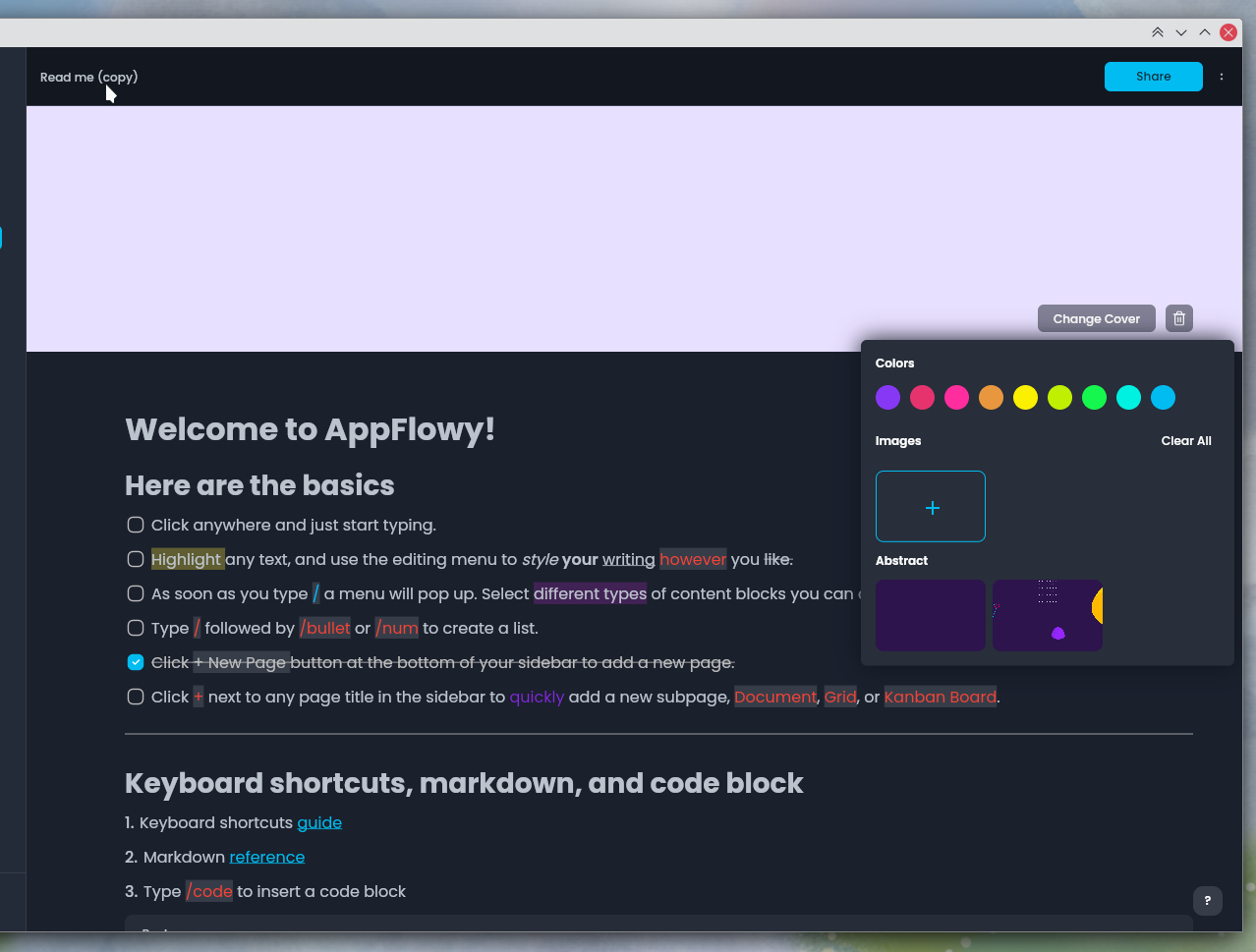 [Bug] light purple is not dark purple in document covers · Issue #2902 · AppFlowy-IO/AppFlowy ...