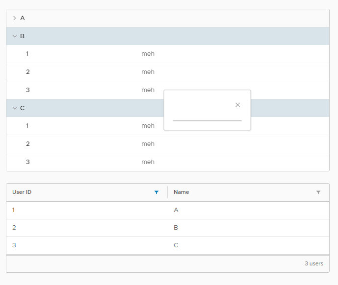 DataGrid filters don't stay attached to the grid when other elements grow · Issue #1165 · vmware ...