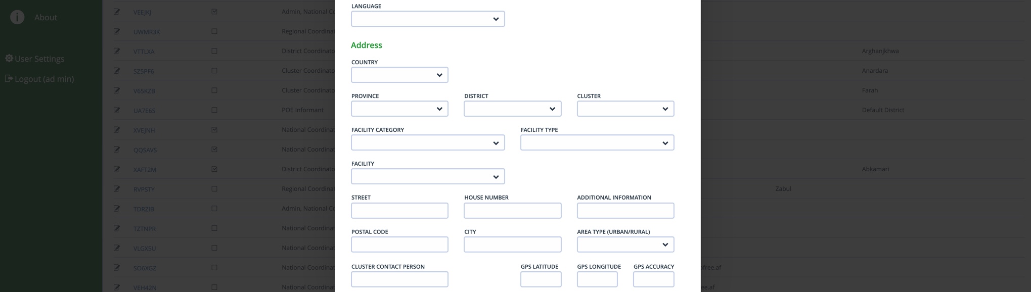 Add region org unit to all organizational dropdowns on APMIS · Issue #95 · AFG-Polio-Data/APMIS ...