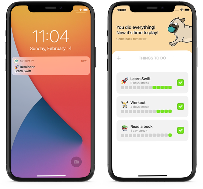 GitHub - robertpelka/Motivaty: Simple app that can help you to form a good habit, it uses Core ...
