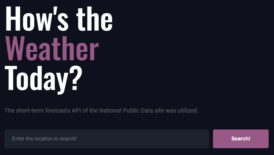 GitHub - rhdmswls12/vanilla-js-weather-app: ☀️ 나와 가장 가까운 날씨 알리미